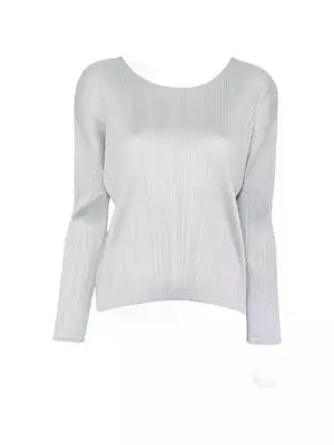 Issey Miyake Pleated Top - Grey