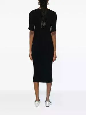 Issey Miyake Pleated Midi Dress - Black