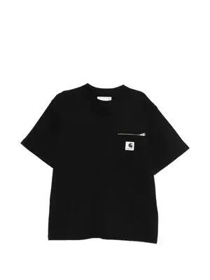 Sacai Zip-pocket T-shirt - Black