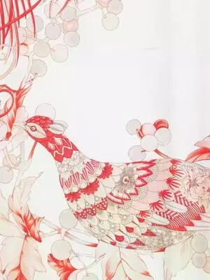 FERRAGAMO Bird Print Scarf