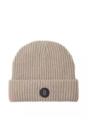 Bogner Gustav Ribbed Logo-patch Beanie Hat - Neutrals