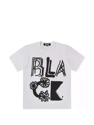 BLACK COMME DES GARÇONS Text-print T-shirt - White