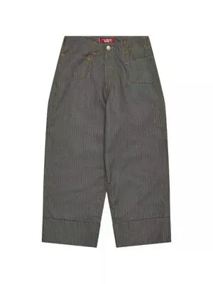 Junya Watanabe Pinstripe-pattern Trousers - Grey