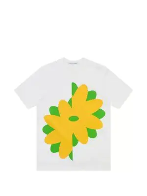 Comme Des Garçons Floral-print T-shirt - White