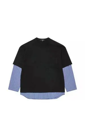 Comme Des Garçons Layered-panel Chest-pocket T-shirt