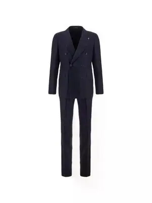 Tagliatore Pinstripe Double-breasted Suit - Blue