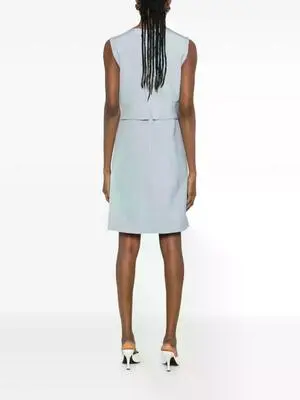 P.a.r.o.s.h Rania Belt Sleeveless Mini Dress - Blue