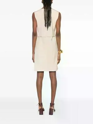 P.a.r.o.s.h Rania Belt Mini Dress - Neutrals