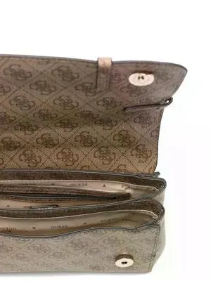 Guess Buckle Patterned Cross Body Bag - Neutrals