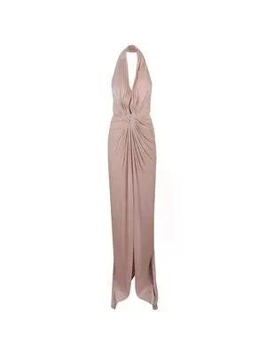 Costarellos Halterneck Maxi Dress - Pink