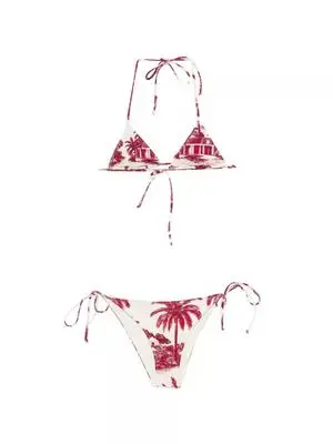MC2 SAINT BARTH Leah Print Bikini Neutrals