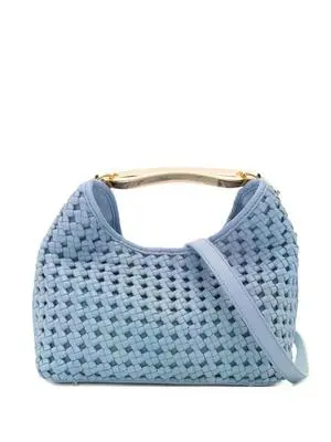 ELLEME Boomerang Woven Top Handle Tote Bag - Blue