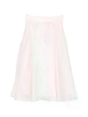 Max Mara Silk A-line Skirt - Pink