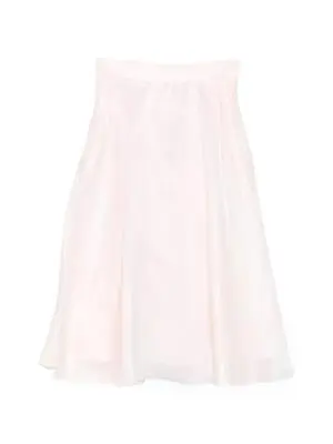 Max Mara Silk A-line Skirt - Pink