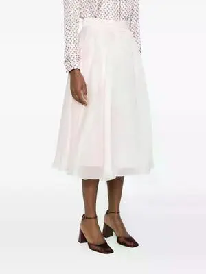 Max Mara Silk A-line Skirt - Pink