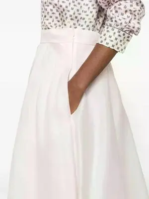 Max Mara Silk A-line Skirt - Pink