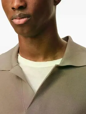 AMI Paris Wool Long Sleeves Polo - Neutrals