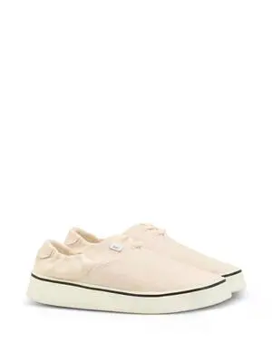 AMI Paris Washed Canvas Tennis Sneakers - Neutrals
