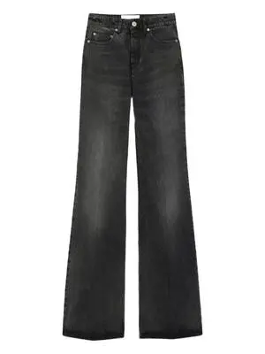 Ami High-waist Flared Jeans - Black