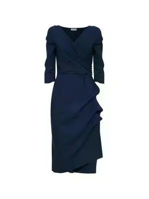 Chiara Boni La Petite Robe Wrap Midi Dress - Blue