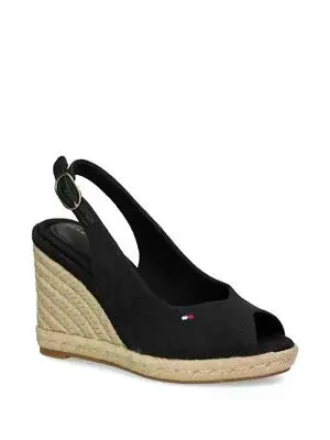 Tommy Hilfiger Logo-embroidered Wedge Espadrilles