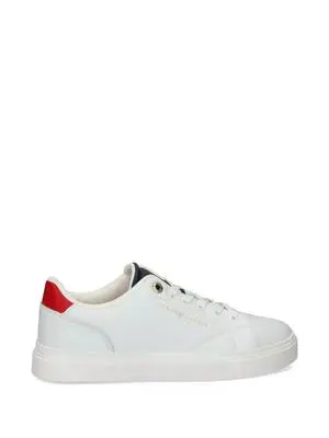 Tommy Hilfiger Logo Leather Sneakers - White