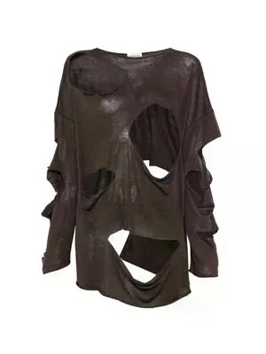 P.a.r.o.s.h Cut-out Detail Sweater - Brown