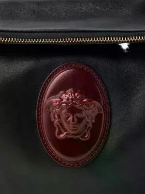 Versace Lou Nappa Leather Shoulder Bag