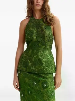Essentiel Antwerp Floral Lace Halter Top - Green