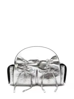 Acne Studios Metallic-leather Drawstring Tote Bag