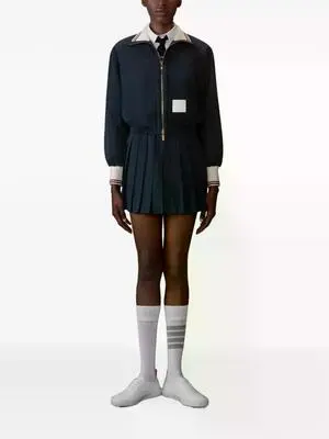 Thom Browne Zip-fastening Patch-detailed Jacket - Grey
