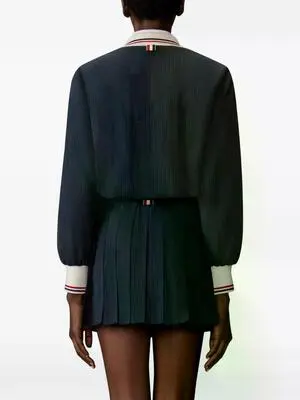 Thom Browne Zip-fastening Patch-detailed Jacket - Grey