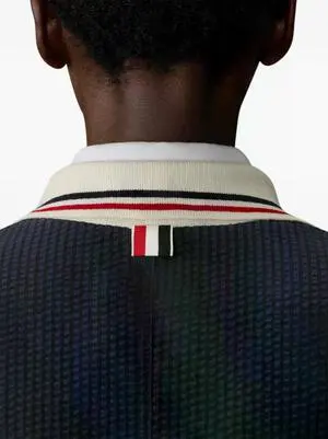 Thom Browne Zip-fastening Patch-detailed Jacket - Grey