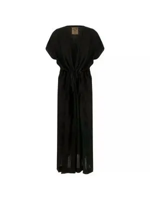 UMA WANG Tie-waist Maxi Dress - Black