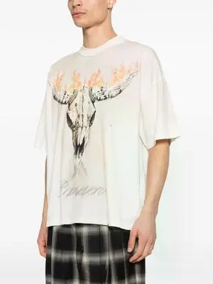 REPRESENT Skull-print T-shirt - Neutrals