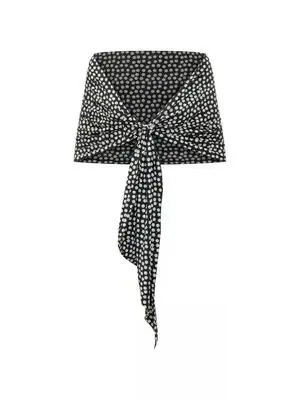 Chiara Boni La Petite Robe Polka-dot Scarf - Black
