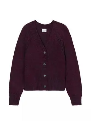 Closed Buttoned Cardigan - Purple