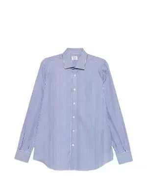 MAZZARELLI Striped Button Shirt - Blue