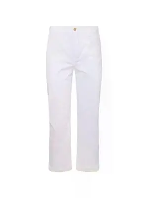Max Mara Tracy Fringed Trousers - White