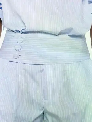 FRAME Button Striped Shorts