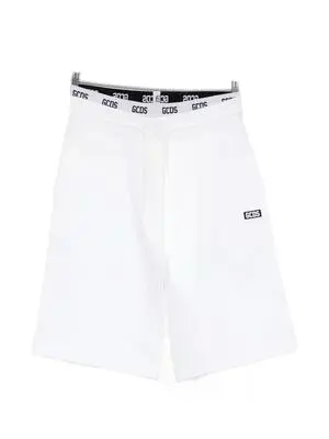 Gcds Logo Drawstring Track Shorts - White