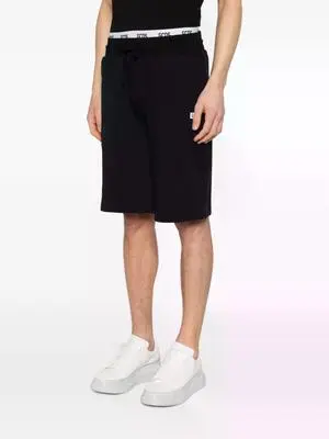 Gcds Logo Waistband Track Shorts - Black