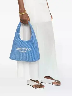 JIMMY CHOO Beach Diamond Logo Shoulder Bag