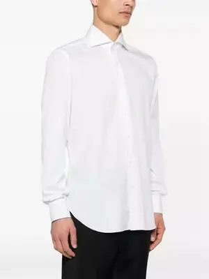 BARBA NAPOLI Curved-hem Shirt - White