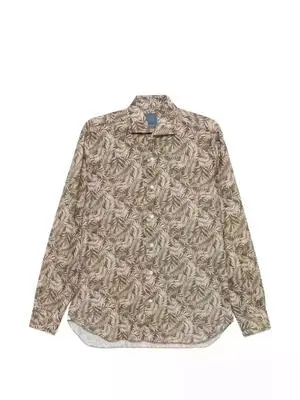 BARBA NAPOLI Leaf-print Shirt