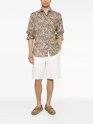 BARBA NAPOLI Leaf-print Shirt