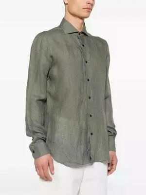 BARBA NAPOLI Button Shirt - Green