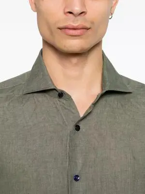 BARBA NAPOLI Button Shirt - Green
