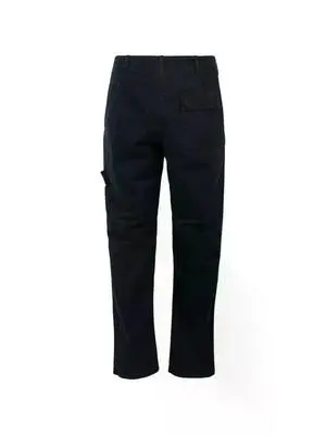 Stone Island 3100044 Brushed Organic Cotton Canvas Chino Trousers - Blue