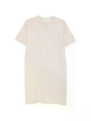 Eric Bompard Round-neck Short T-shirt Mini Dress - Neutrals